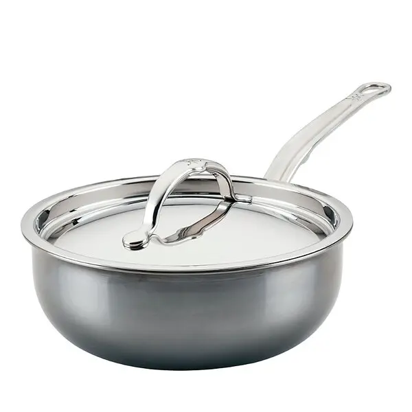 HESTAN Nanobond Molecular Titanium 2-quart Saucier With Lid - Stainless