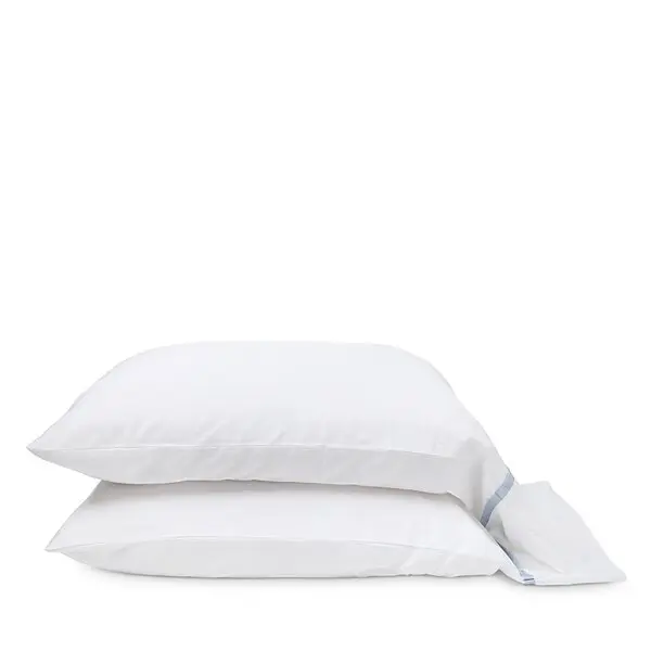 POM POM AT HOME Langston Sateen King Pillowcase, Pair - Blue