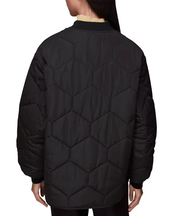 Whistles Ida Short Quilted Coat - Black