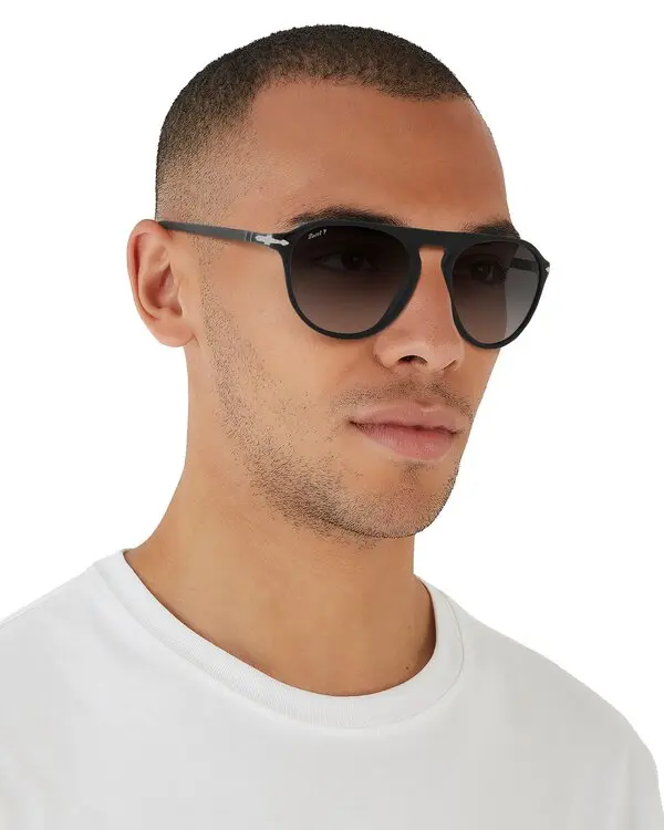 Persol Polarized Pilot Sunglasses - Black