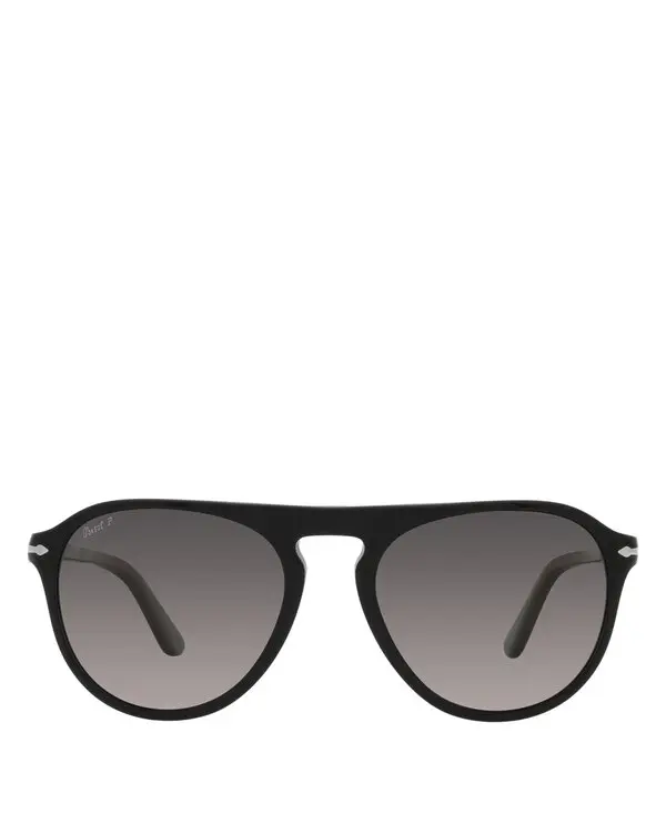 Persol Polarized Pilot Sunglasses - Black