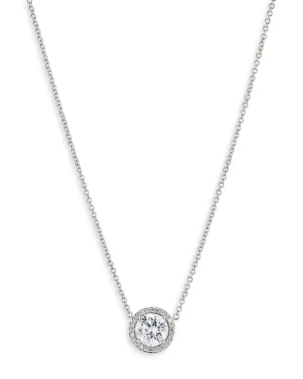 Nadri Round Halo Pendant Necklace