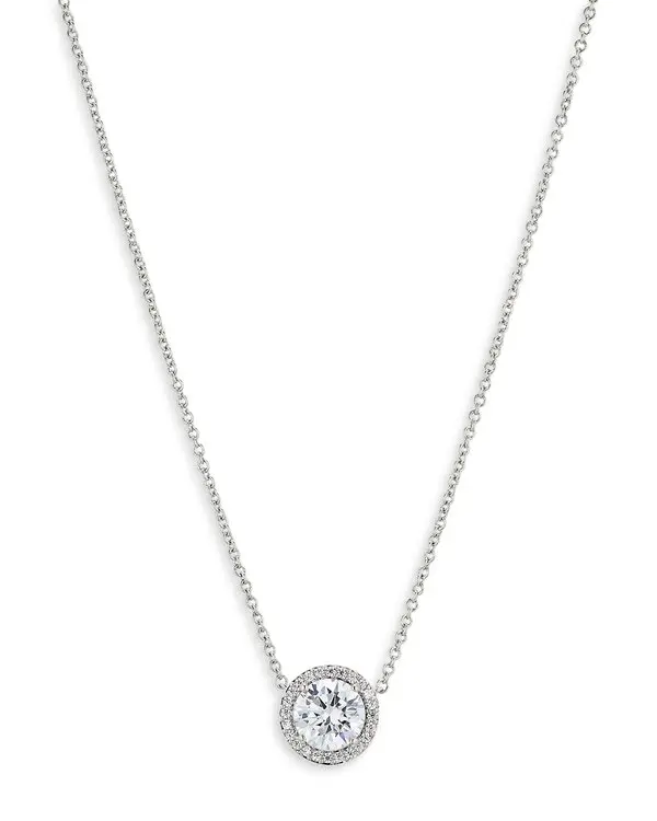 Nadri Round Halo Pendant Necklace