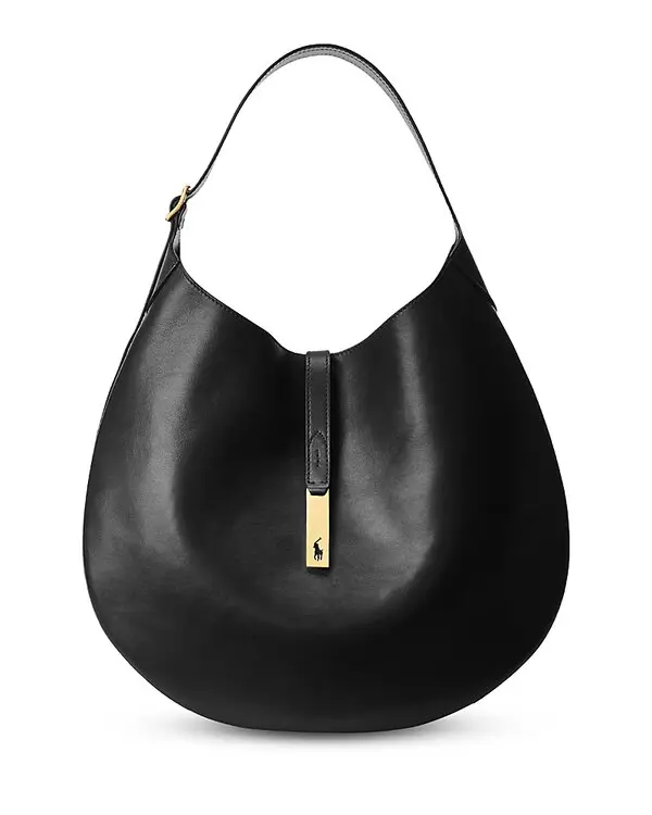 Polo Ralph Lauren Polo Id Large Hobo Shoulder Bag - Black