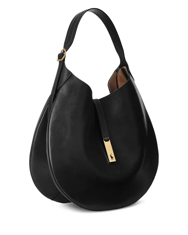 Polo Ralph Lauren Polo Id Large Hobo Shoulder Bag - Black