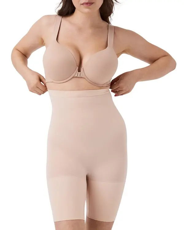 Spanx Everyday Seamless Shaping High Waist Shorts - Oat