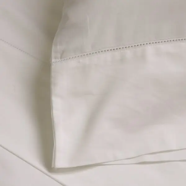 POM POM AT HOME Classico Hemstitch Standard Pillowcase, Pair - White