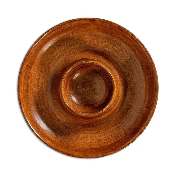 JULISKA Bilbao Wood Chip & Dip Bowl - Brown
