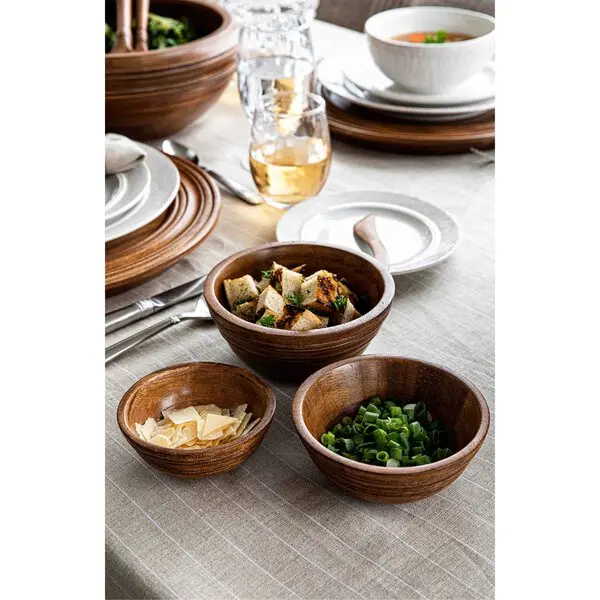 JULISKA Bilbao Wood 3 Piece Nesting Bowls