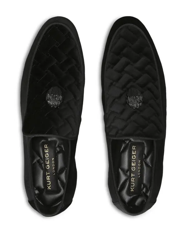 Kurt Geiger Hugh Eagle Head Slip-on Loafers - Charcoal