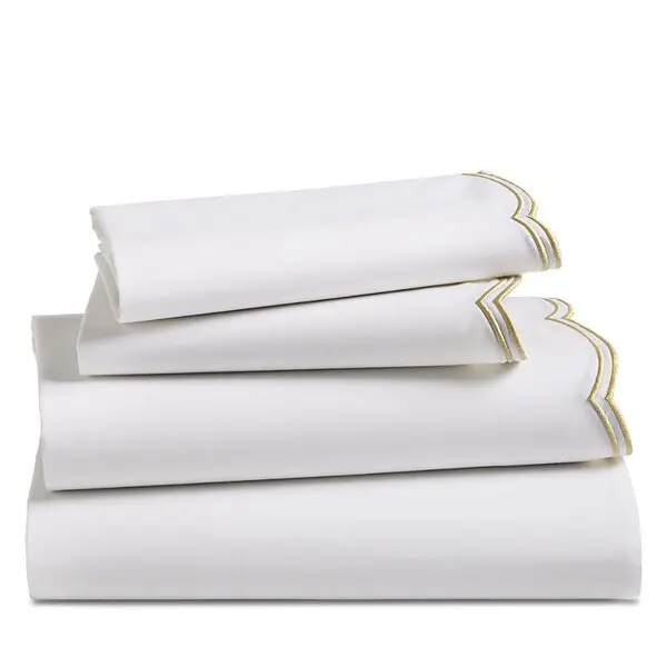 SKY Scalloped Sheet Set, King - Tan