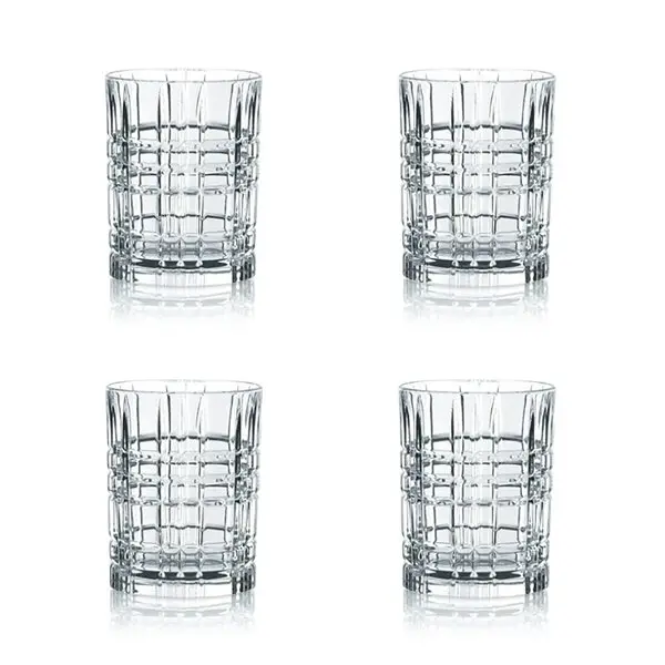 NACHTMANN Square Whiskey Tumblers, Set Of 4 - Clear