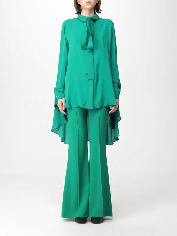 Elie Saab Shirt With Tie Detail - Green