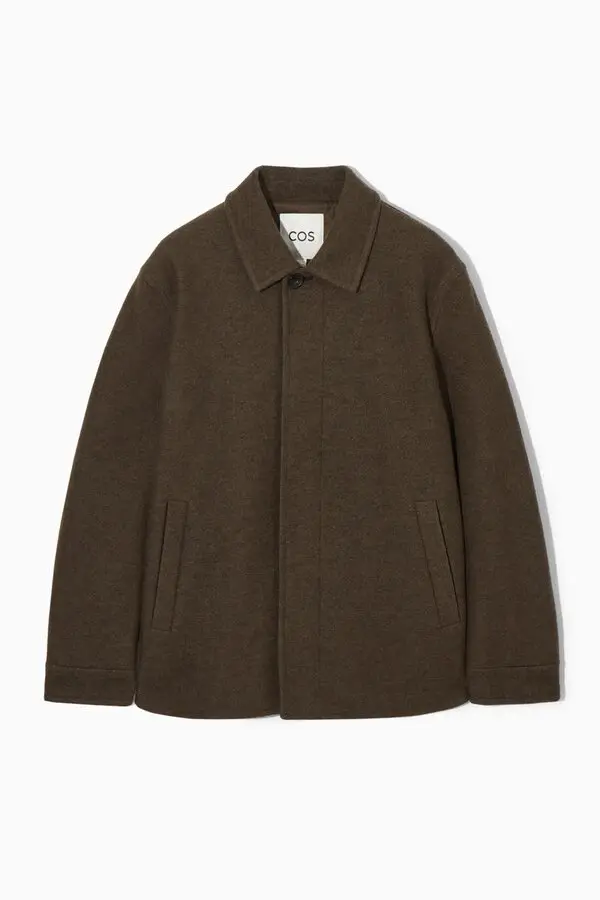 Cos Felted Wool Shirt Jacket In Grey - 70% Off | Editorialist
