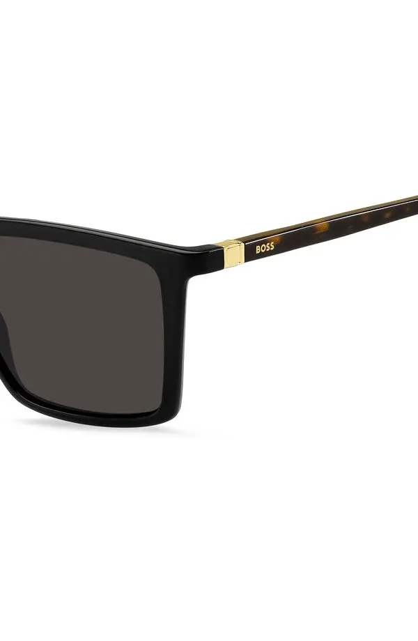 BOSS 56mm Flat Top Sunglasses - Black Havana/ Grey