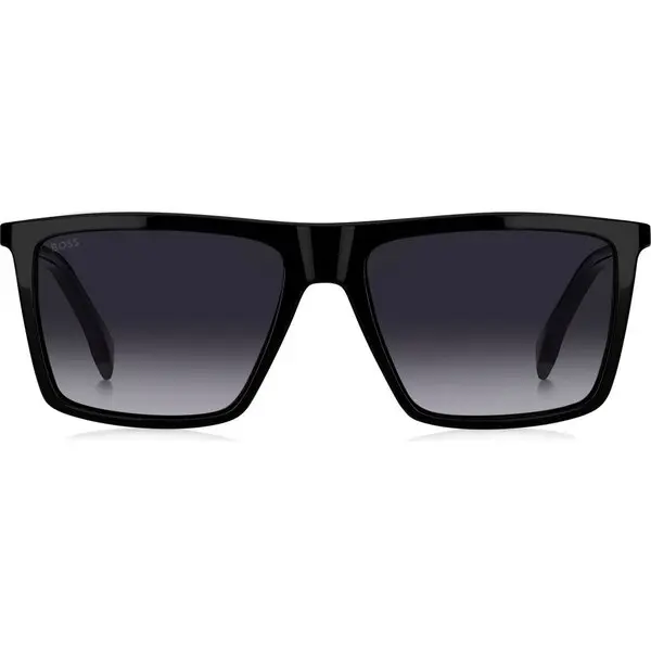 BOSS 56mm Flat Top Sunglasses - Black
