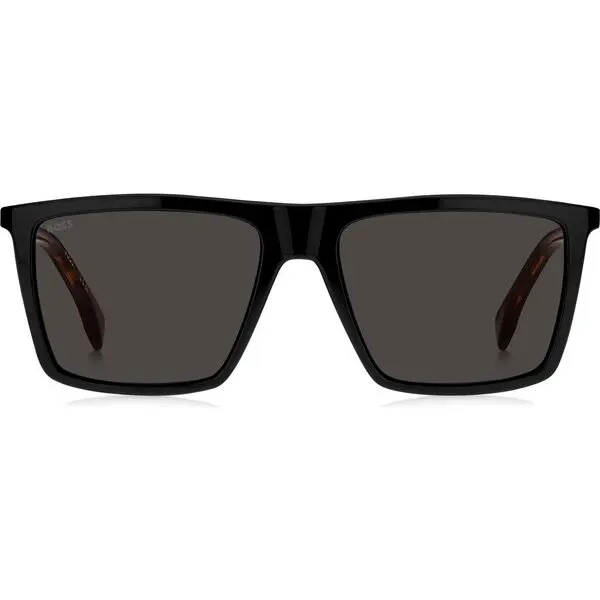 BOSS 56mm Flat Top Sunglasses - Black/havana
