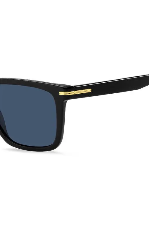 BOSS 55mm Square Frame Sunglasses - Black