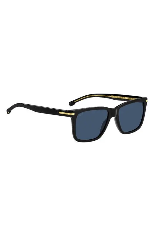 BOSS 55mm Square Frame Sunglasses - Black