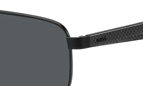BOSS 59mm Aviator Sunglasses - Matte Black Grey