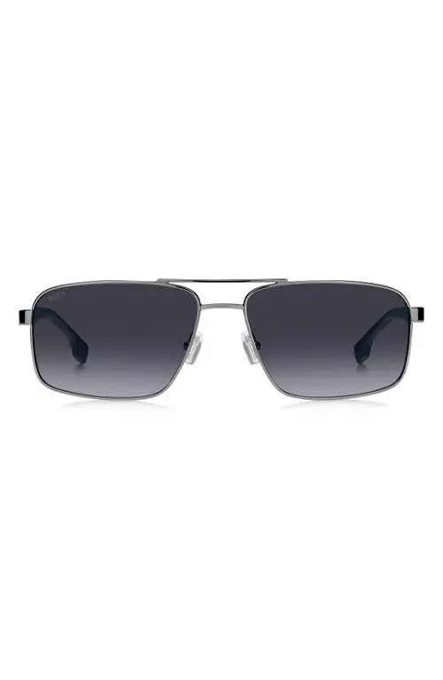 BOSS 59mm Aviator Sunglasses - Ruthenium Blue