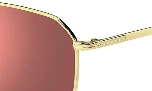 BOSS 58mm Aviator Sunglasses - Gold/ Coral