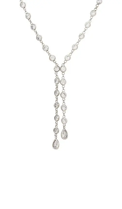 Shashi Bezel Lariat Necklace