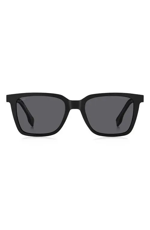 BOSS 53mm Square Full Rim Sunglasses - Black