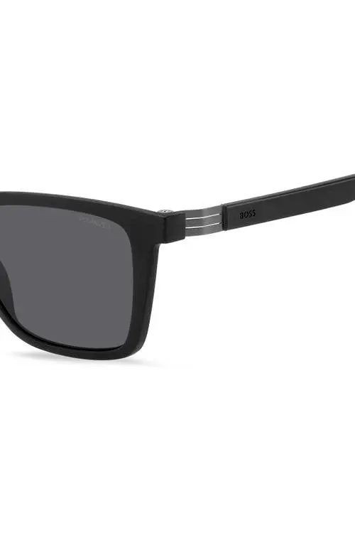 BOSS 53mm Square Full Rim Sunglasses - Black