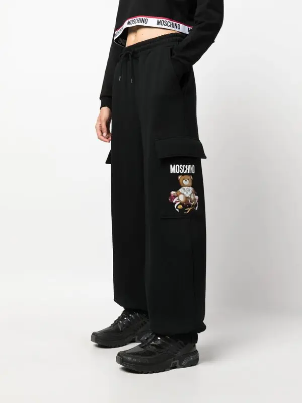 Moschino Teddy Bear Organic Cotton Track Pants