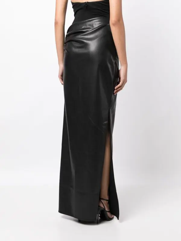 Atlein Ruched High-waist Maxi Skirt