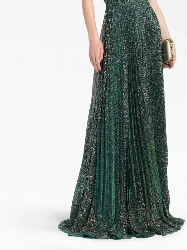 Talbot Runhof Beaded Off-shoulder Gown