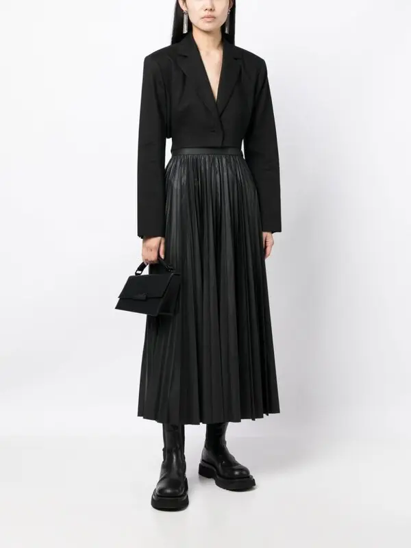 Junya Watanabe High-waist Pleated Midi Skirt