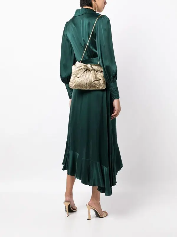 LOEFFLER RANDALL Rayne Plissé Clutch - Gold