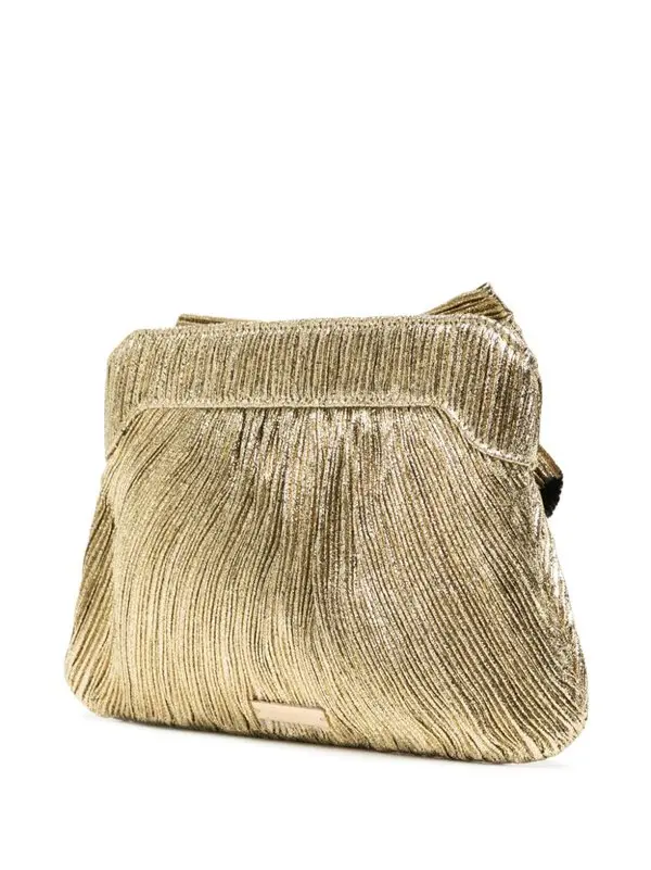 LOEFFLER RANDALL Rayne Plissé Clutch - Gold