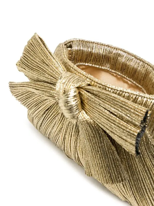 LOEFFLER RANDALL Rayne Plissé Clutch - Gold