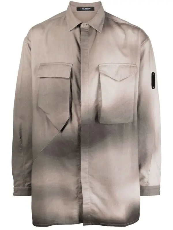A-COLD-WALL* Gradient-effect Cotton Shirt - Neutrals