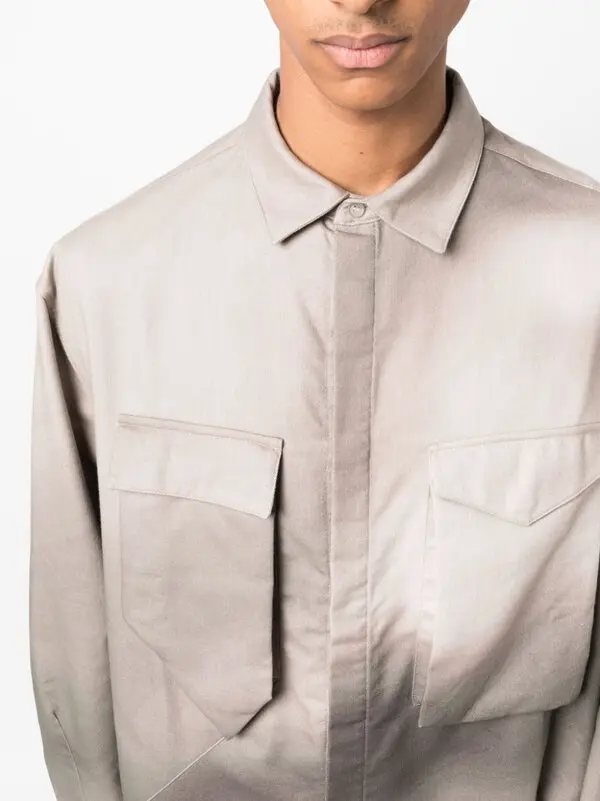 A-COLD-WALL* Gradient-effect Cotton Shirt - Neutrals