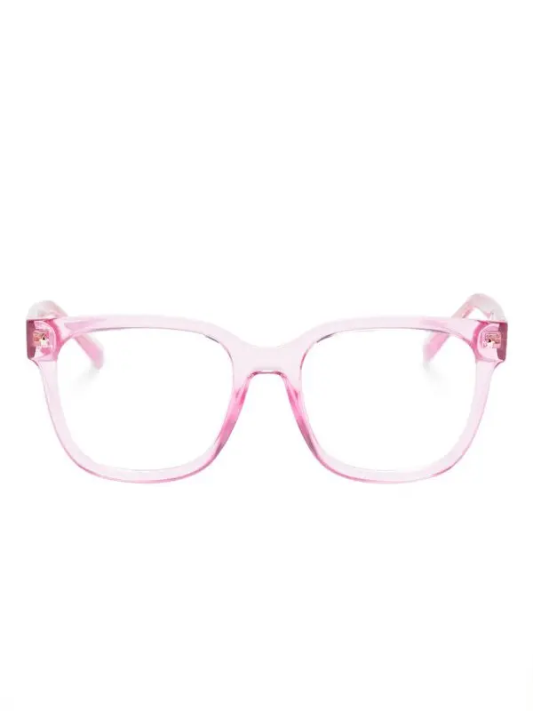 CHIARA FERRAGNI Transparent Square-frame Eyeglasses - Pink