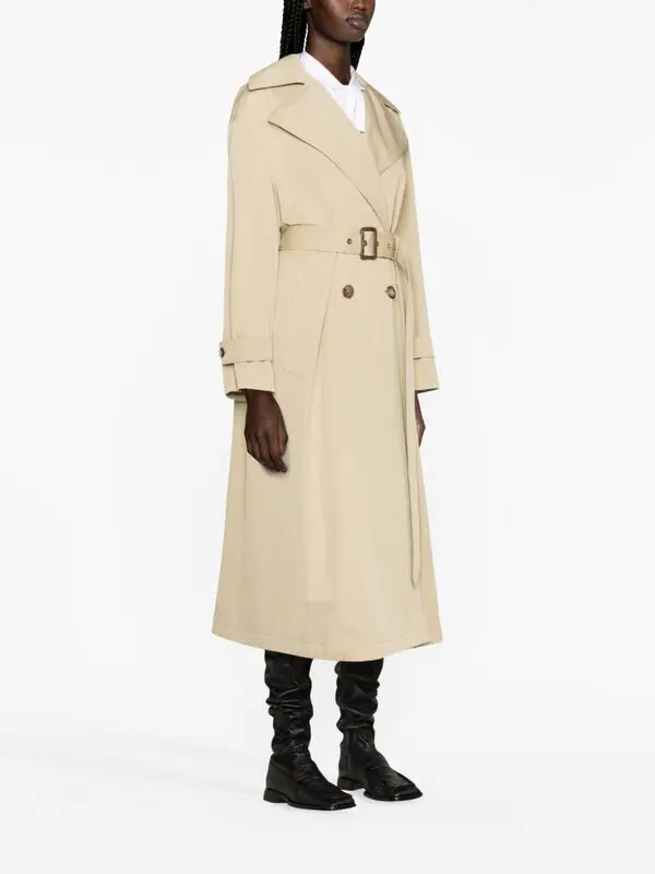 Alexander McQueen Cotton Cocoon-sleeved Belted Trench Coat