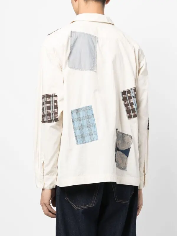 STORY MFG. Greetings Patchwork Cotton Shirt