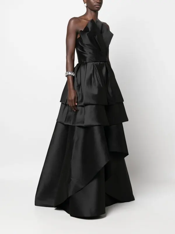 pryce off-the-shoulder column dress Off-the-Shoulder Evening Dresses Black for Women Sheath Formal Dress Sleeveless Ruffles Wedding Guest Gowns Black, S / Black