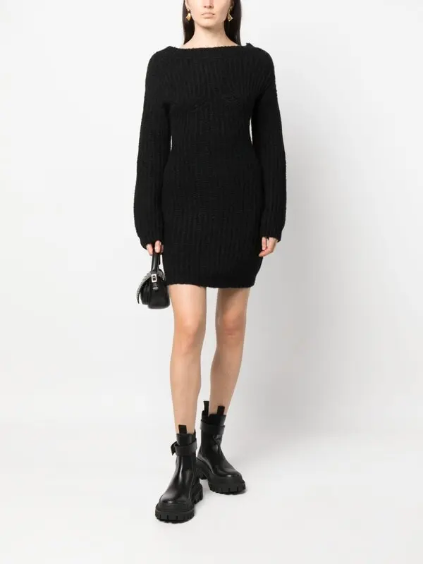 Dsquared2 Off-shoulder Knitted Minidress
