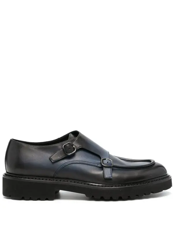 DOUCAL'S Double-buckle Monk Shoes - Black