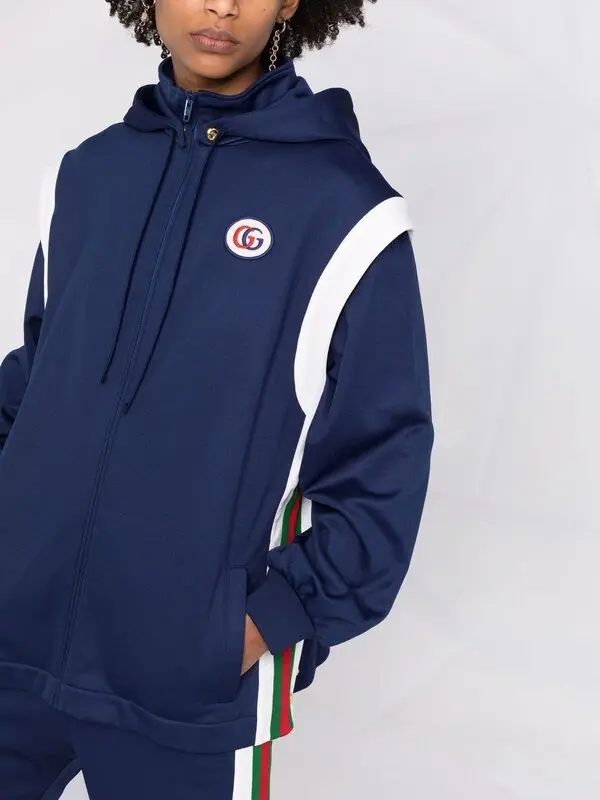 Gucci Web-stripe Detachable-sleeve Hooded Jacket