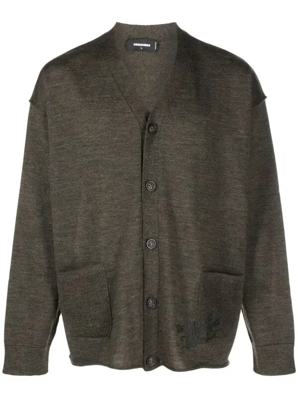 Dsquared2 V-neck Virgin Wool Cardigan