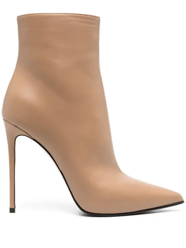 LE SILLA Eva 120mm Leather Ankle Boots - Brown