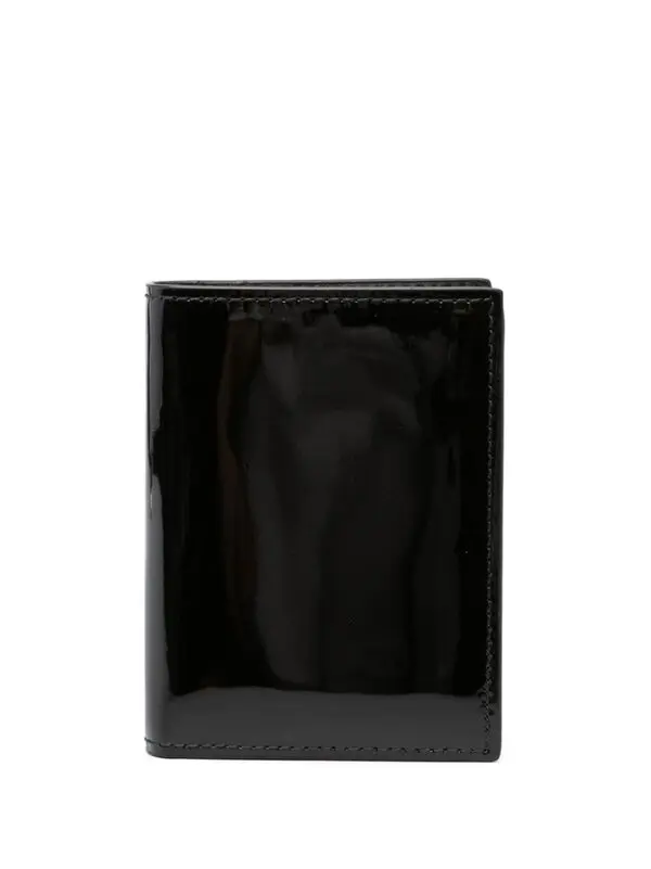 Comme Des Garçons Polka-dot Leather Wallet - Black