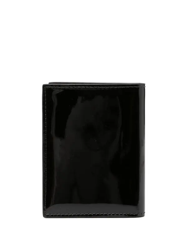 Comme Des Garçons Polka-dot Leather Wallet - Black