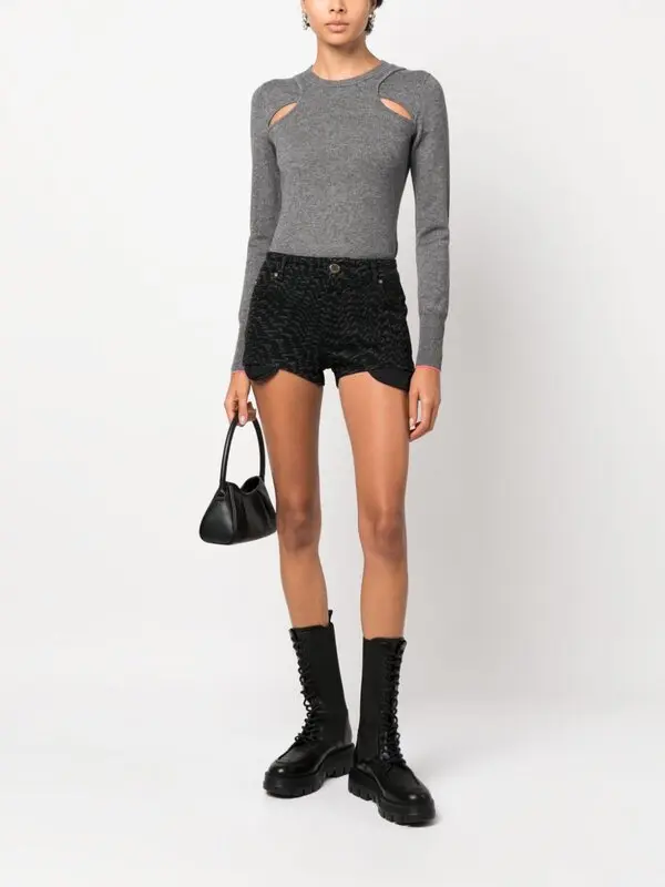 Pinko Logo-print Denim Shorts